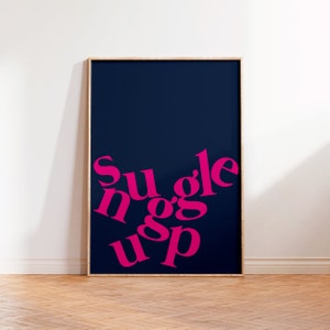 Snuggle up Typography Print, Snuggle up Sign, Autumn Decor Print ...