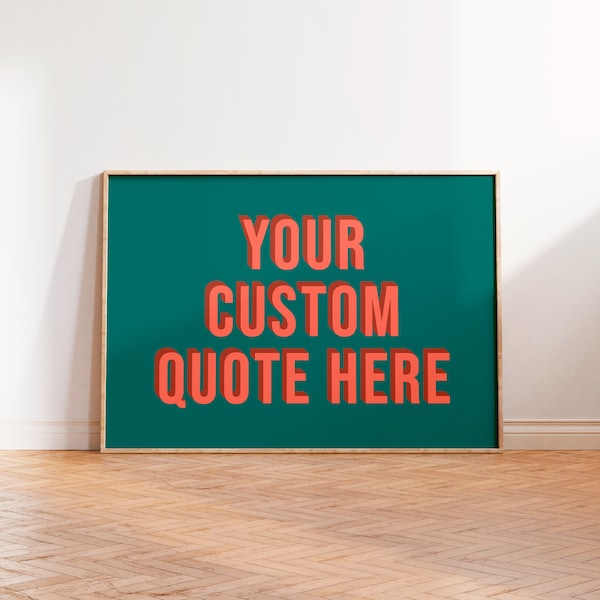 Custom Quote Poster - Etsy