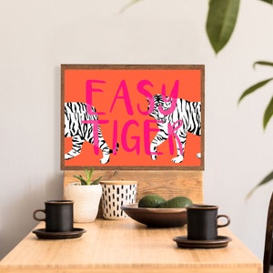 Easy Tiger Wall Art Print Wild Animal Tiger Print Big Cat - Etsy