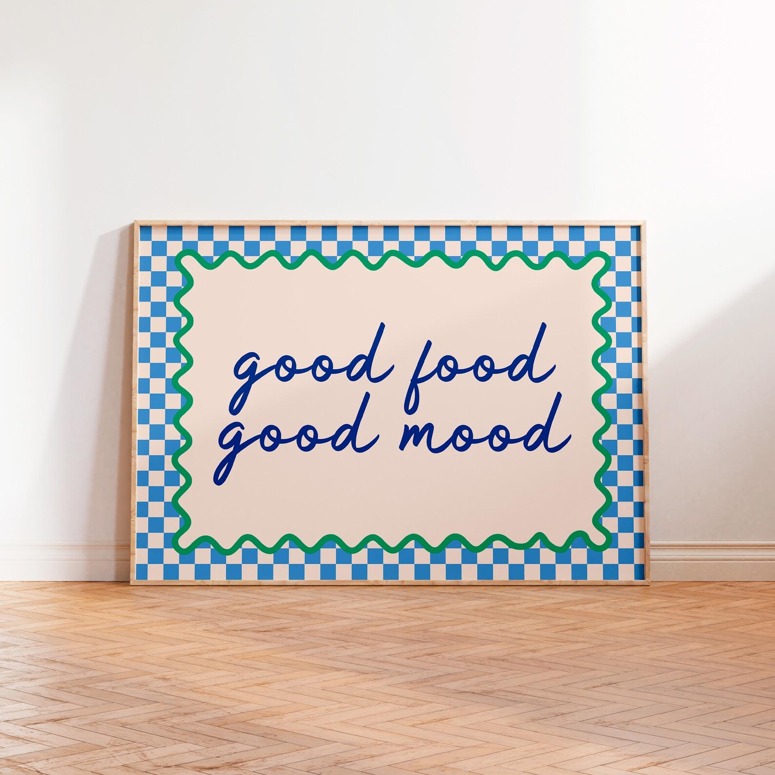 Good Food Good Mood Print, Quote Text Art Print, Unframed Landscape A6 ...