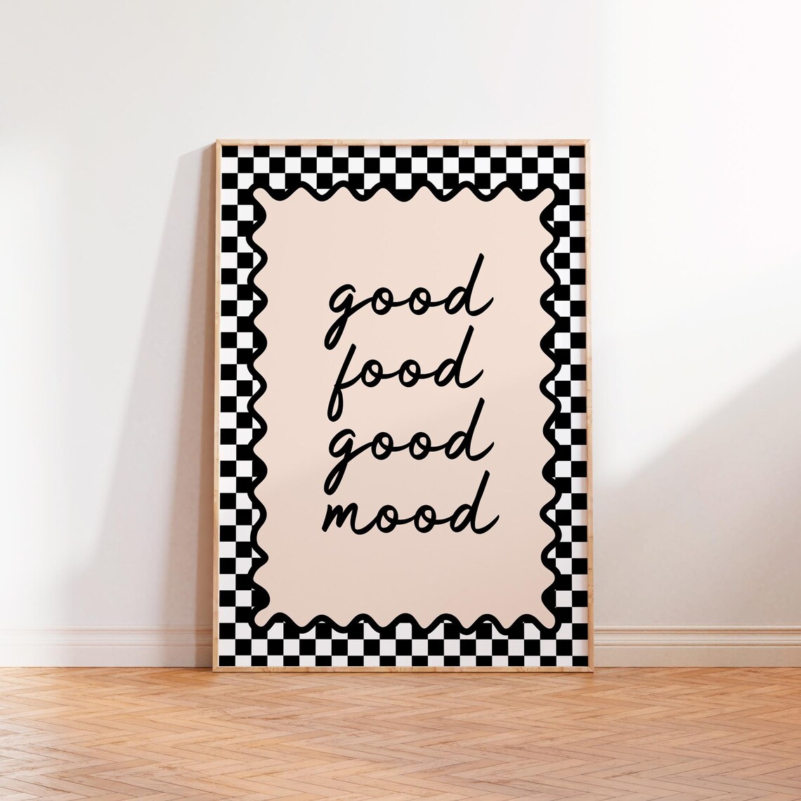 Good Food Good Mood Print, Quote Text Art Print, Unframed A6 A5 A4 A3 ...