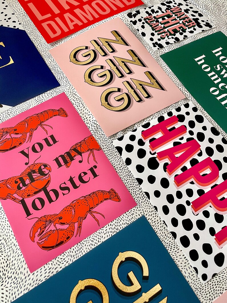 Gin Bar Typography Wall Art Print Sign Gin Home Bar Print - Etsy