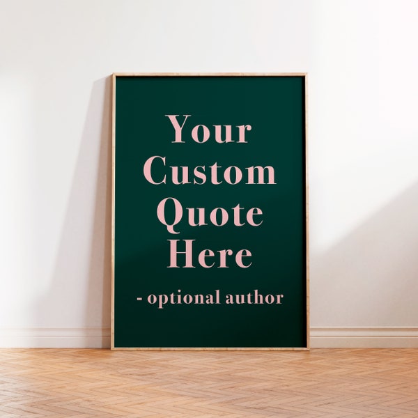 Custom Quote Poster - Etsy