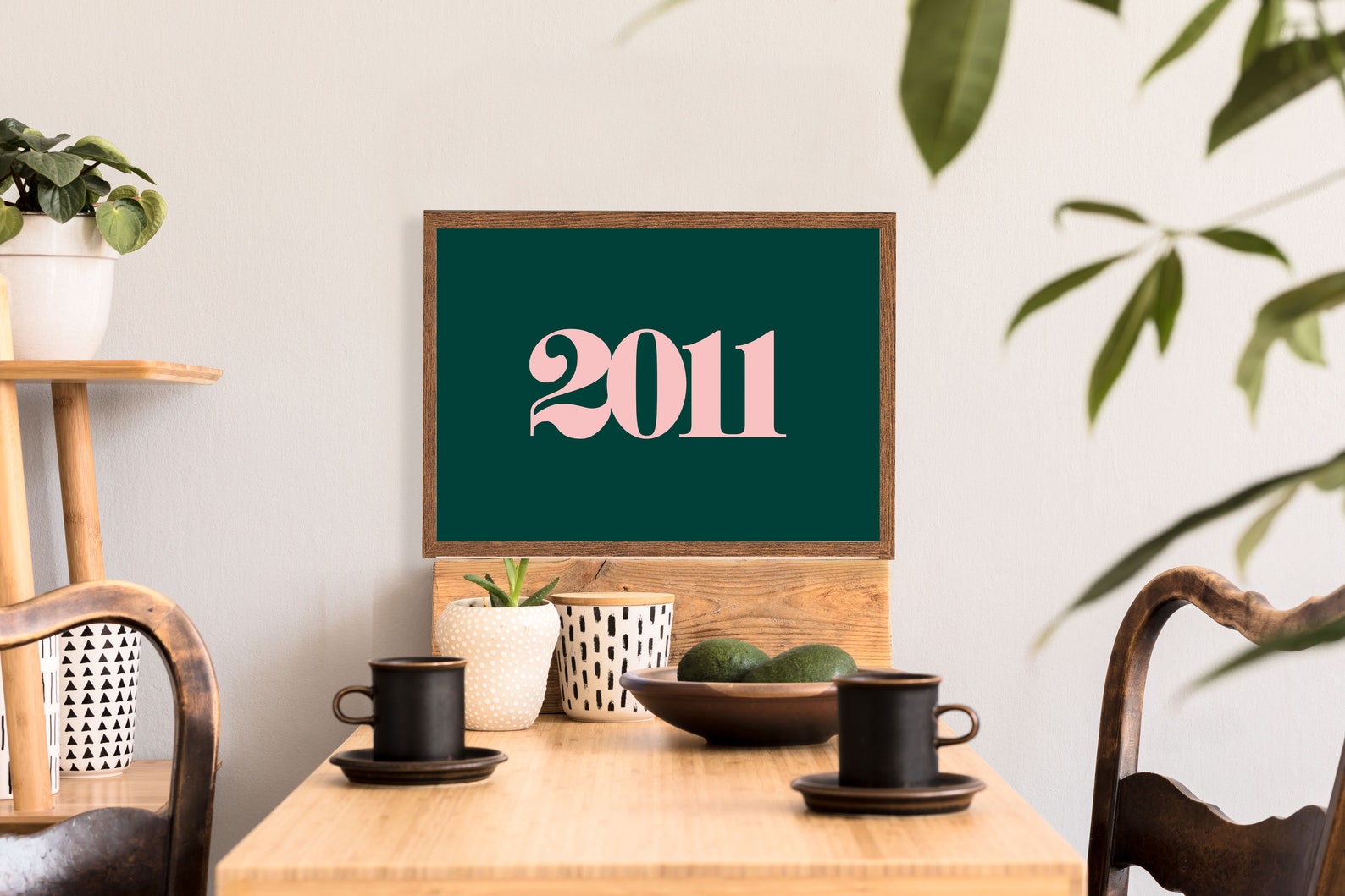 Personalised Year Typography Wall Art Print, Bespoke Custom Quote Text ...