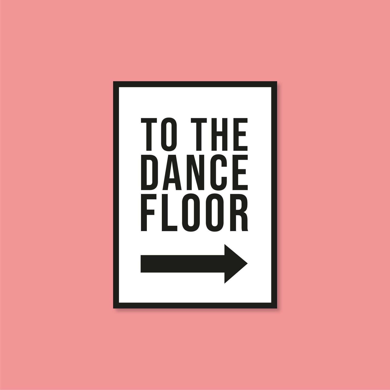 Fun Dancefloor Disco Arrow Typography Wall Art Poster Print - Etsy UK