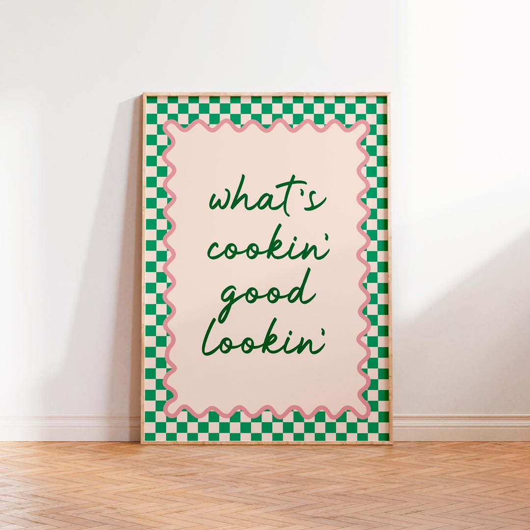 What's Cooking Good Looking Print,quote Text Art Print,unframed A5 A4 ...