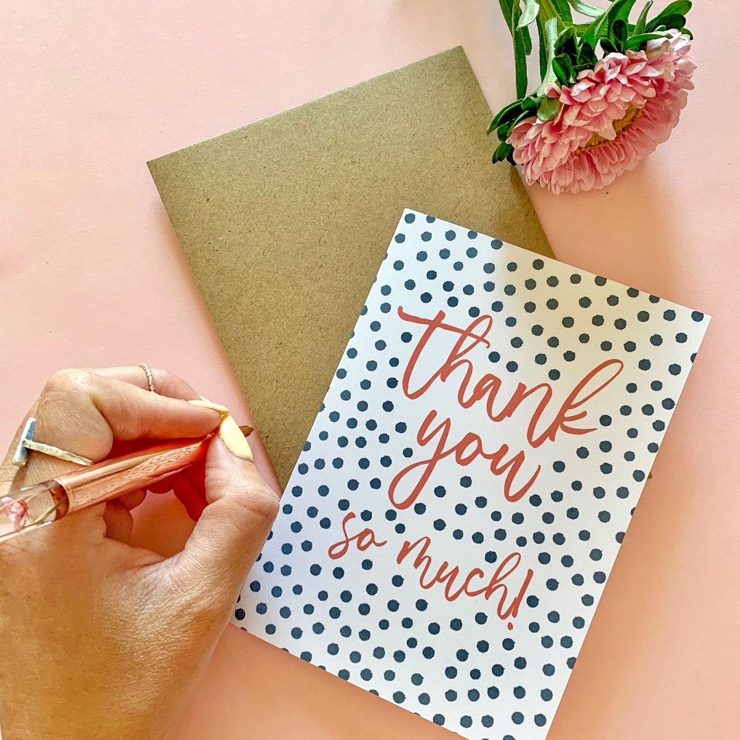 Thank You so Much Card, A6 Thank You Card Pack, Christmas Thank You ...