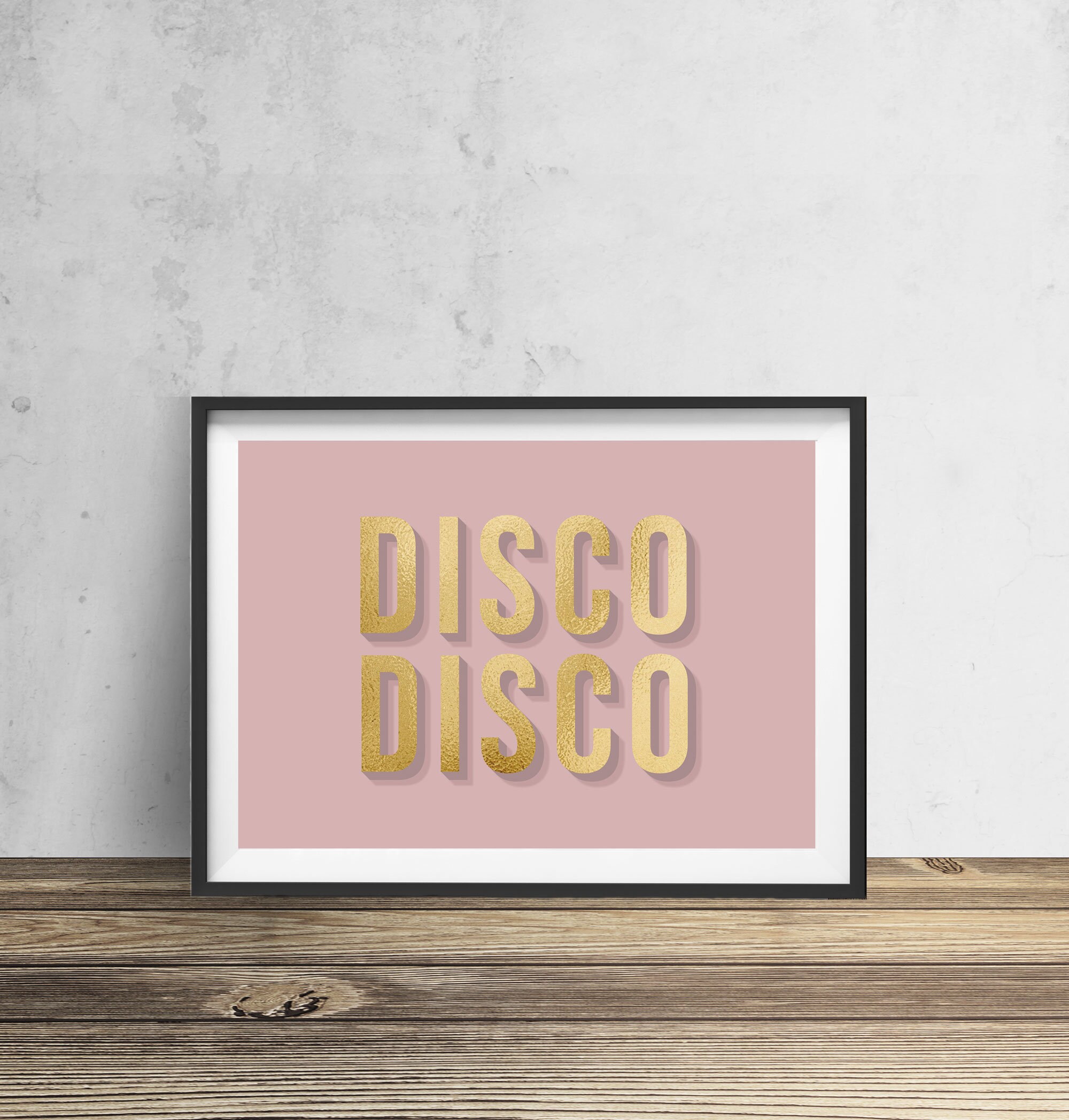 Disco Typography Wall Art Poster Print 70's Disco Sign | Etsy