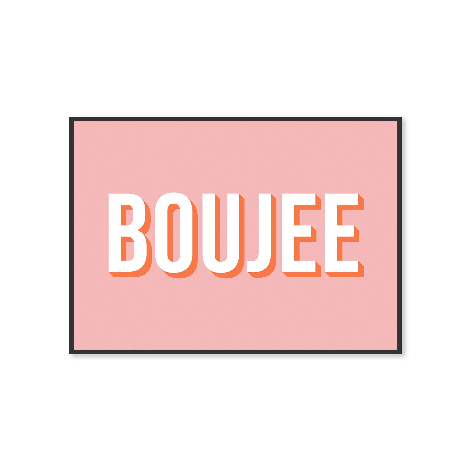 Boujee Typography Wall Art Print Pink Prints French Art | Etsy