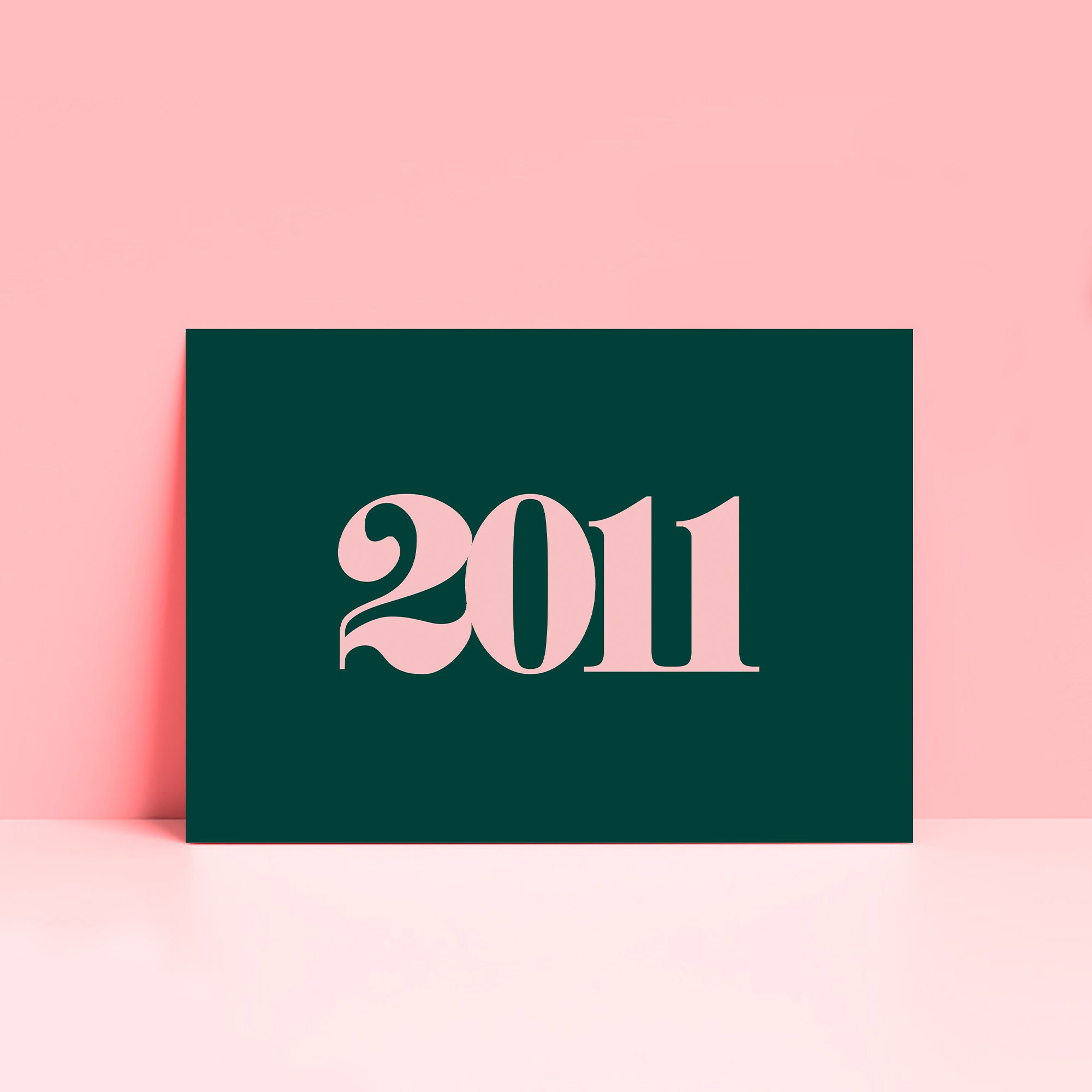 Personalised Year Typography Wall Art Print Bespoke Custom | Etsy UK