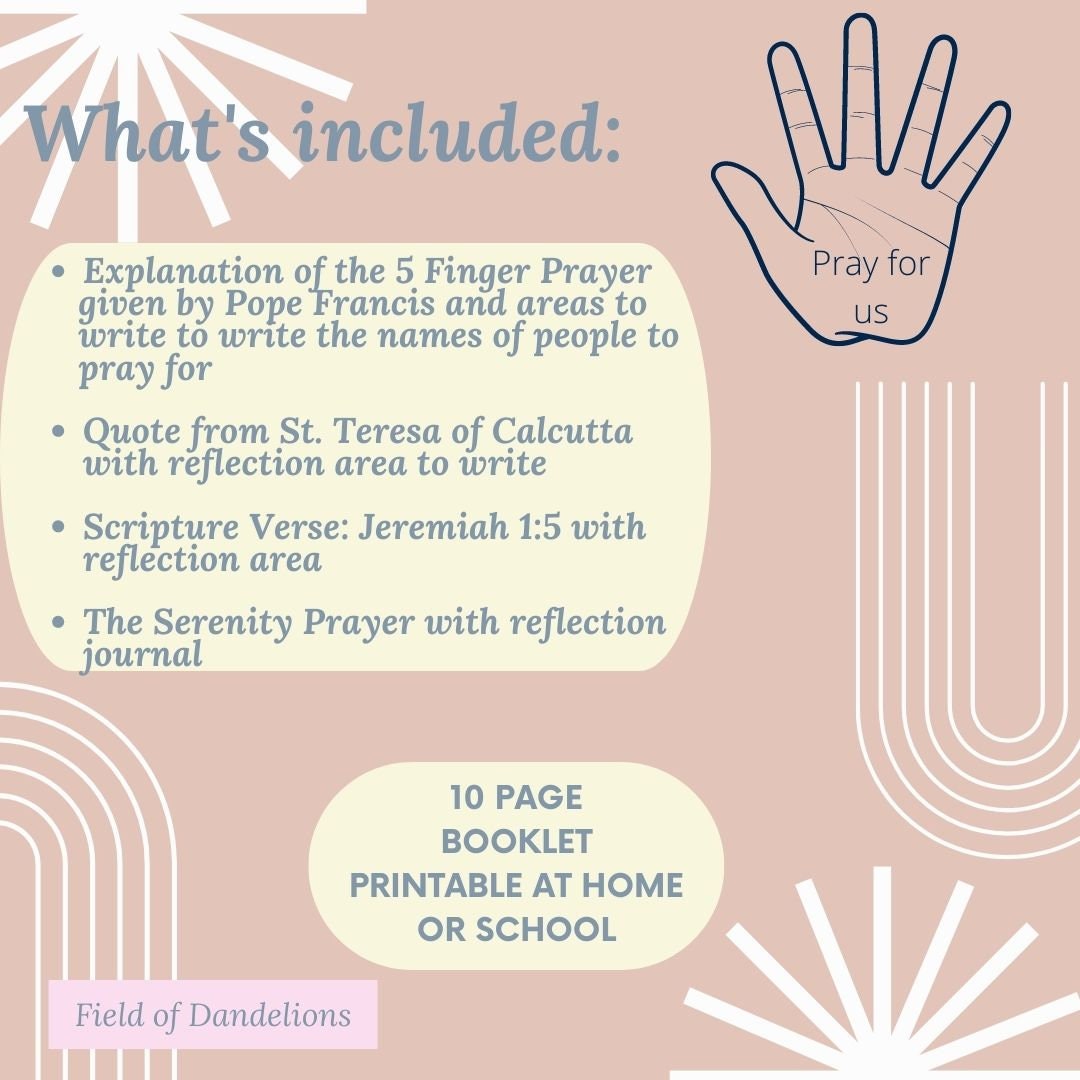 Catholic Adoration Journal Printable for Middle School Youth/five ...
