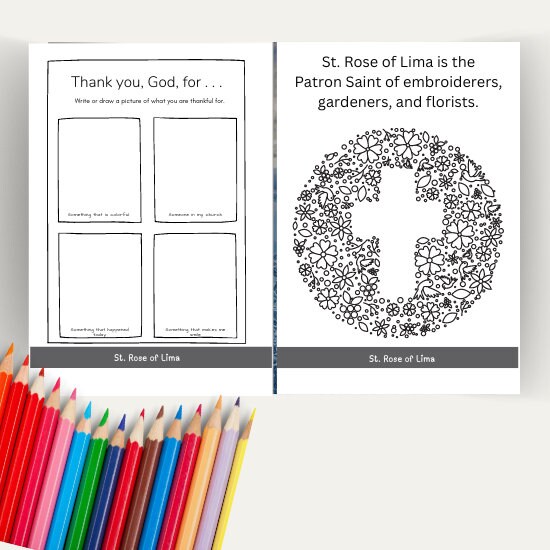 St. Rose of Lima Printable Adoration Journal for Young Catholics - Etsy