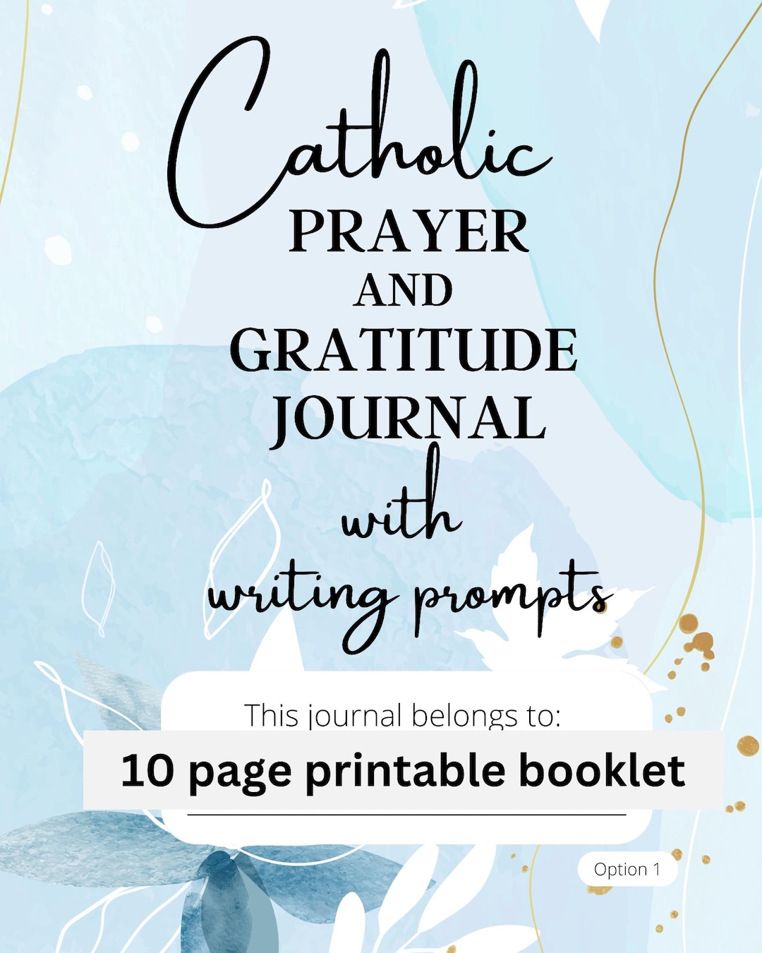 Catholic Prayer and Gratitude Journal With Writing Prompt 10 Page ...