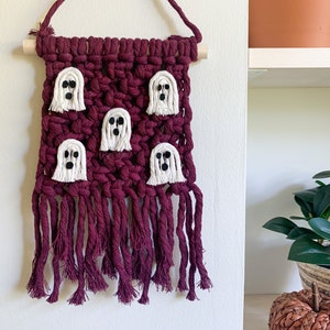 Macrame Ghost Wall Hanging | Ghost | Halloween Decor | Wall Hanging ...