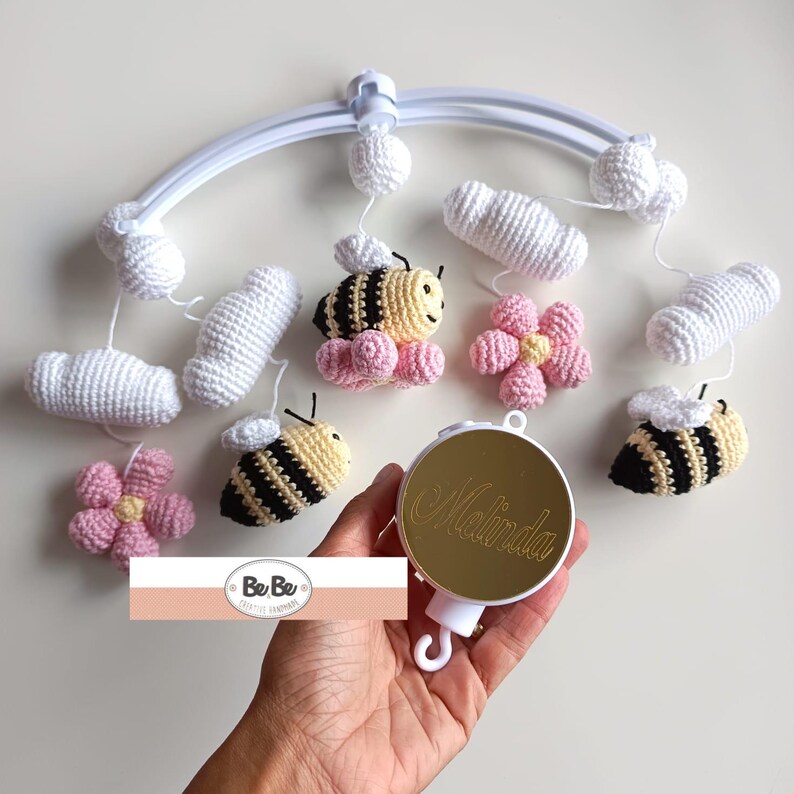 Bee Baby Mobile Crochet Pattern PDF – Amigurumi Bees – Nursery Crib ...