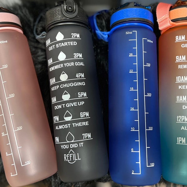 Water Bottle With Time - Etsy