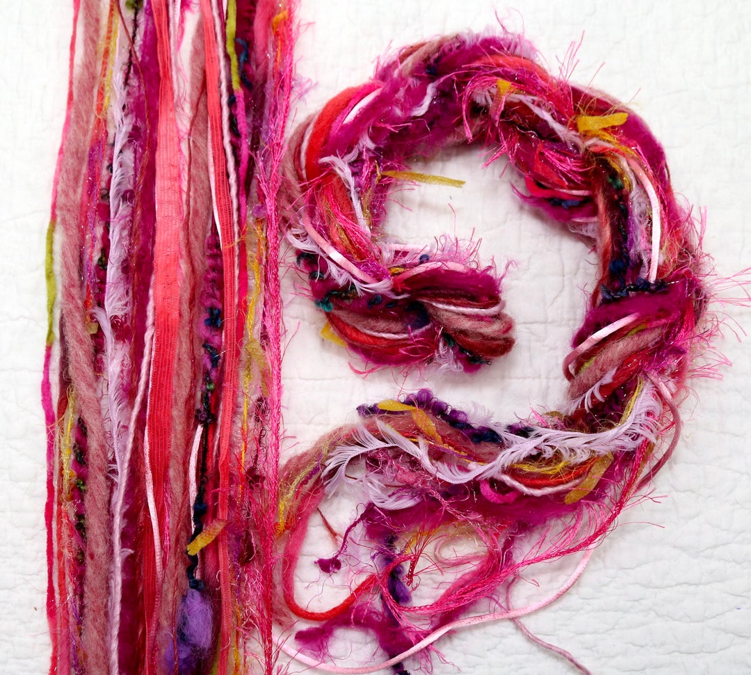 Art Yarn Bundle, 28yd Luxury Yarns, 14x2yd, Novelty Yarn, Mixed Media ...