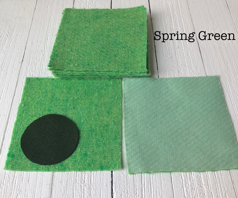 4 x 4 Wool Squares 12 pcs 24pcs Primitive Stitching | Etsy