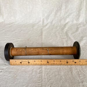 Wood Spool From an Old Textile Factory, Vintage 11-1/2" Tall Industrial ...