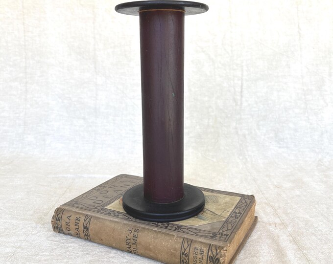 Wood Spool From an Old Textile Factory, Vintage 8-1/4" Tall Industrial ...