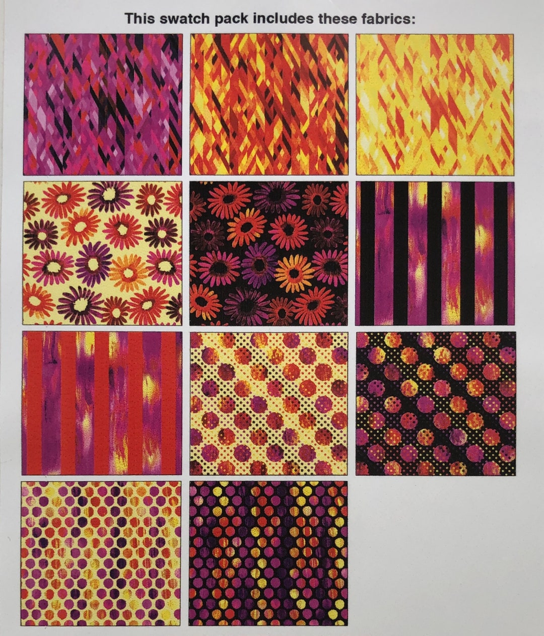 10x10" Pre Cut Squares, Sun Burst, NEW Item! 42 Piece, Cotton Layer ...