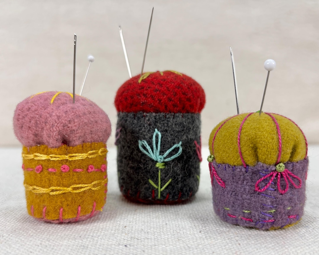 Wool Mini Pin Cushion Kit, Makes 6 - Etsy