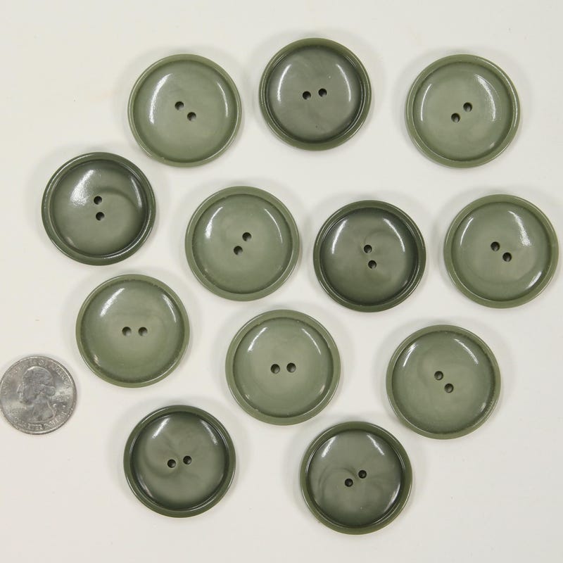 Green Buttons - Etsy