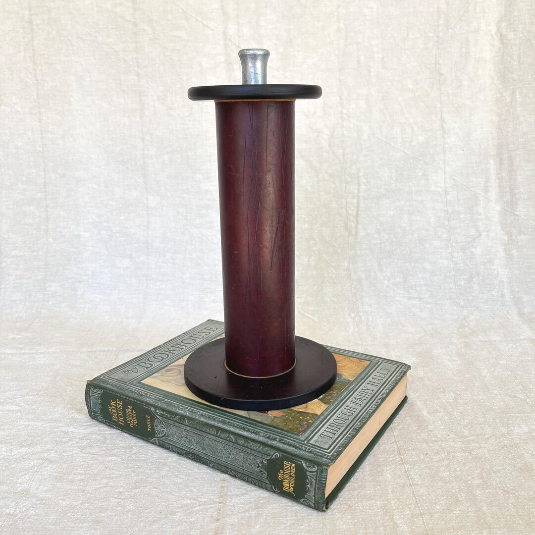 Wood Spool From an Old Textile Factory, Vintage 9-7/8" Tall Industrial ...
