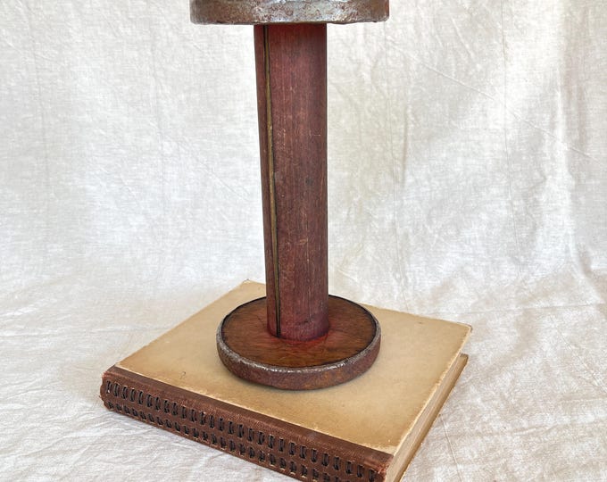 Wood Spool W Metal Band, From Old Textile Factory, Very Large 11-1/4 ...