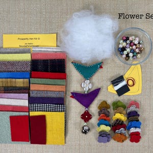 Prosperity Hens Kit, DIY, Bird Bell Tota, Includes Supplies to Stitch ...