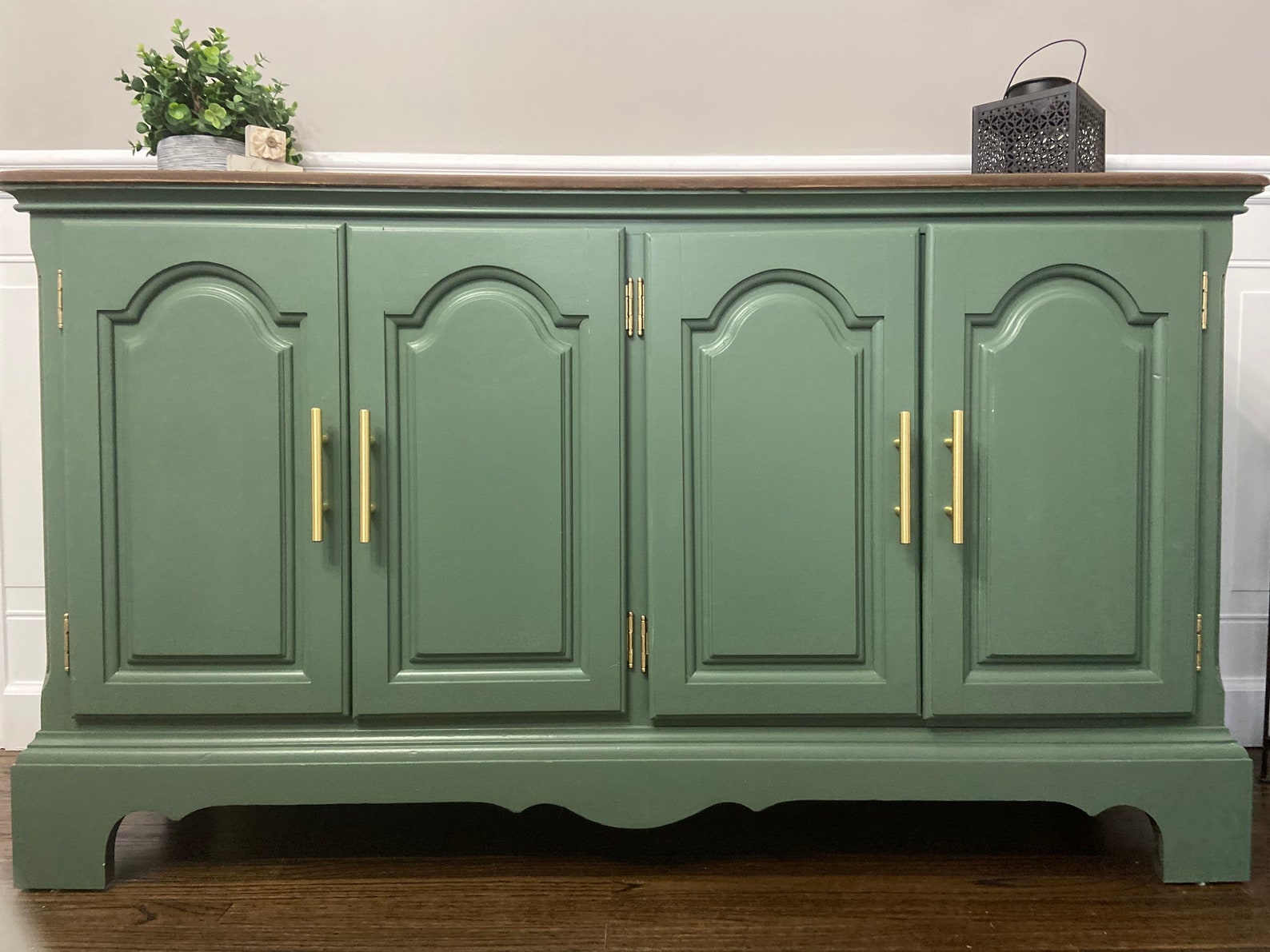 Forest green farmhouse buffet table buffet cabinet | Etsy