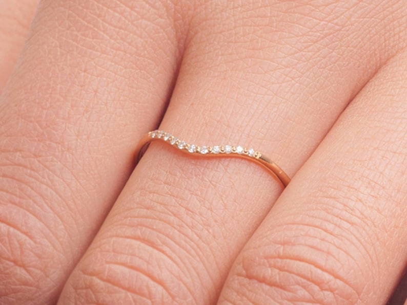 Micro Pave Thin Diamond Eternity Band Micro Pave Eternity - Etsy