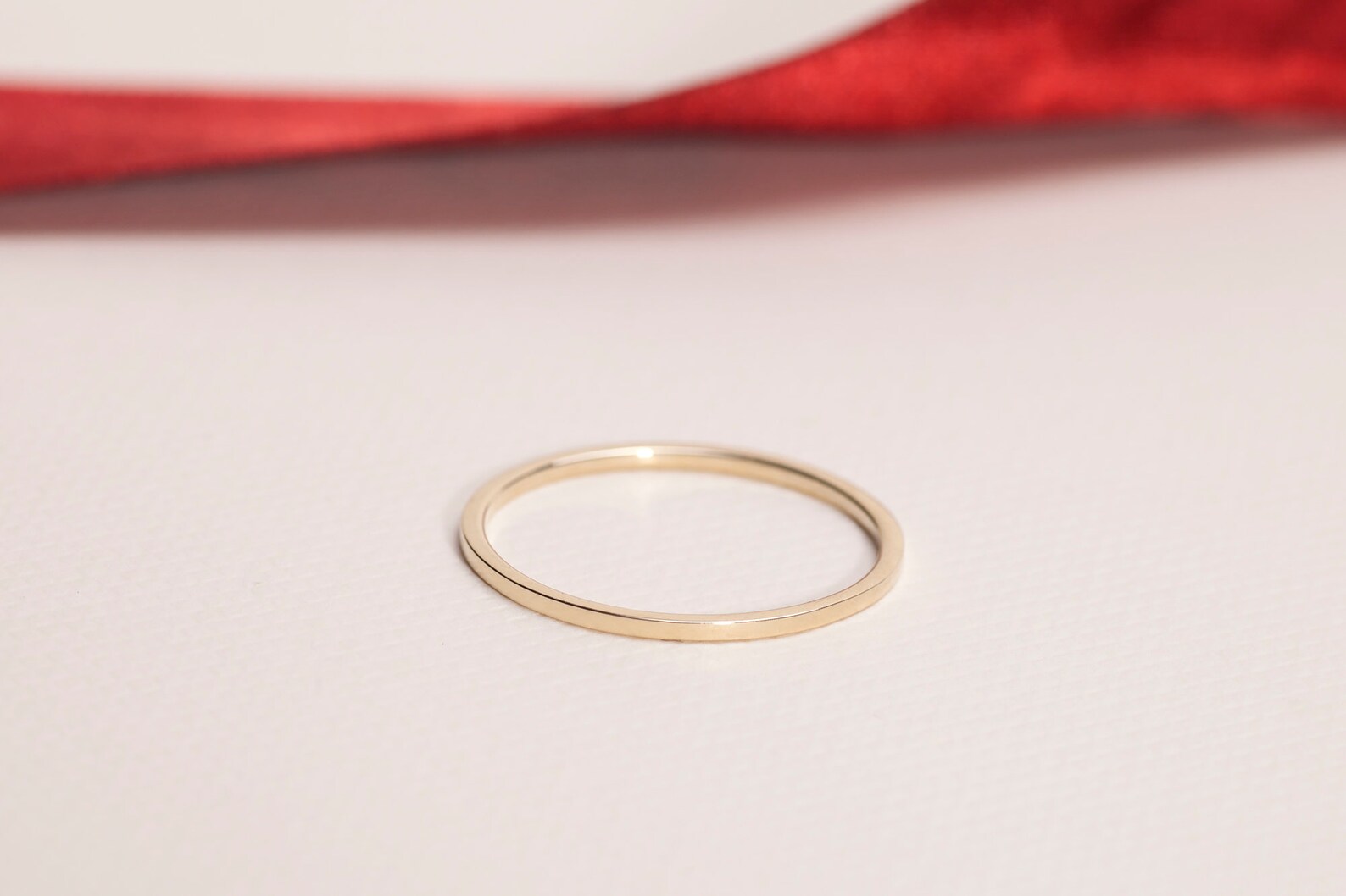 Minimalist Solid Gold Wedding Rings for Woman 14k Gold - Etsy