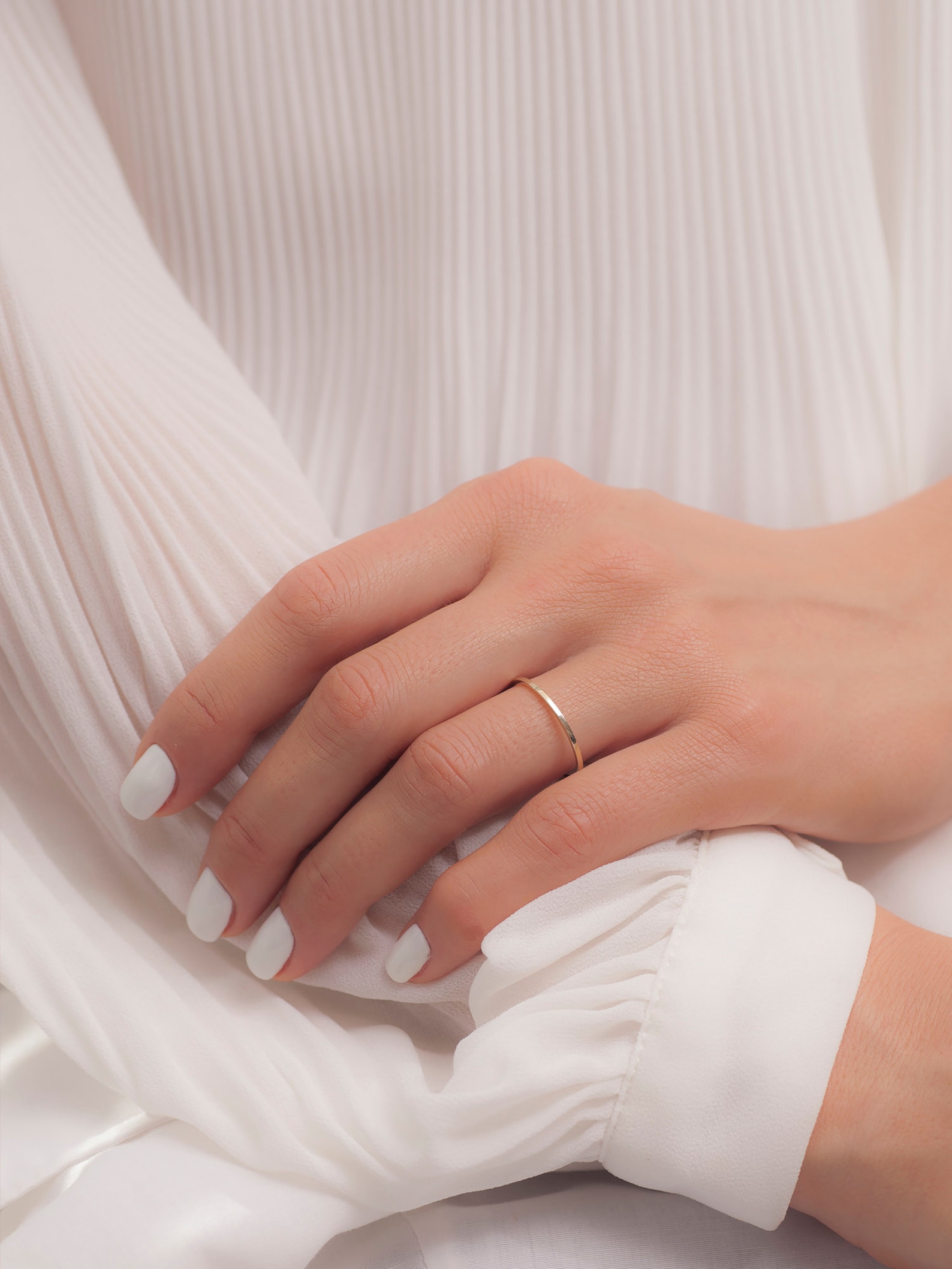 Minimalist Solid Gold Wedding Rings for Woman 14k Gold - Etsy