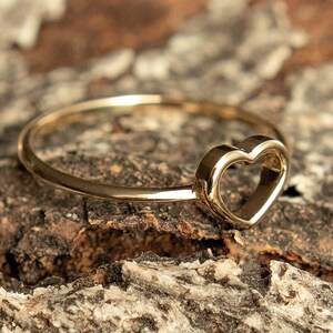 Open Heart Love Ring, Promise Love Ring, Minimalist Jewelry, Heart ...