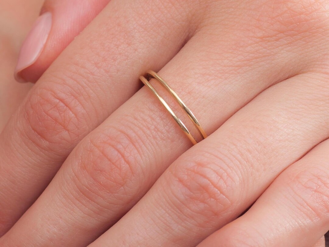 Dable Band Gold Ring | Simple Gold Ring | Gold Band for Women | Gold ...