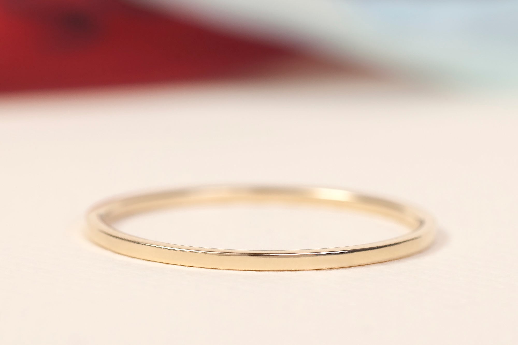 Thin Wedding Band Gold Wedding Ring Simple Ring Bride | Etsy