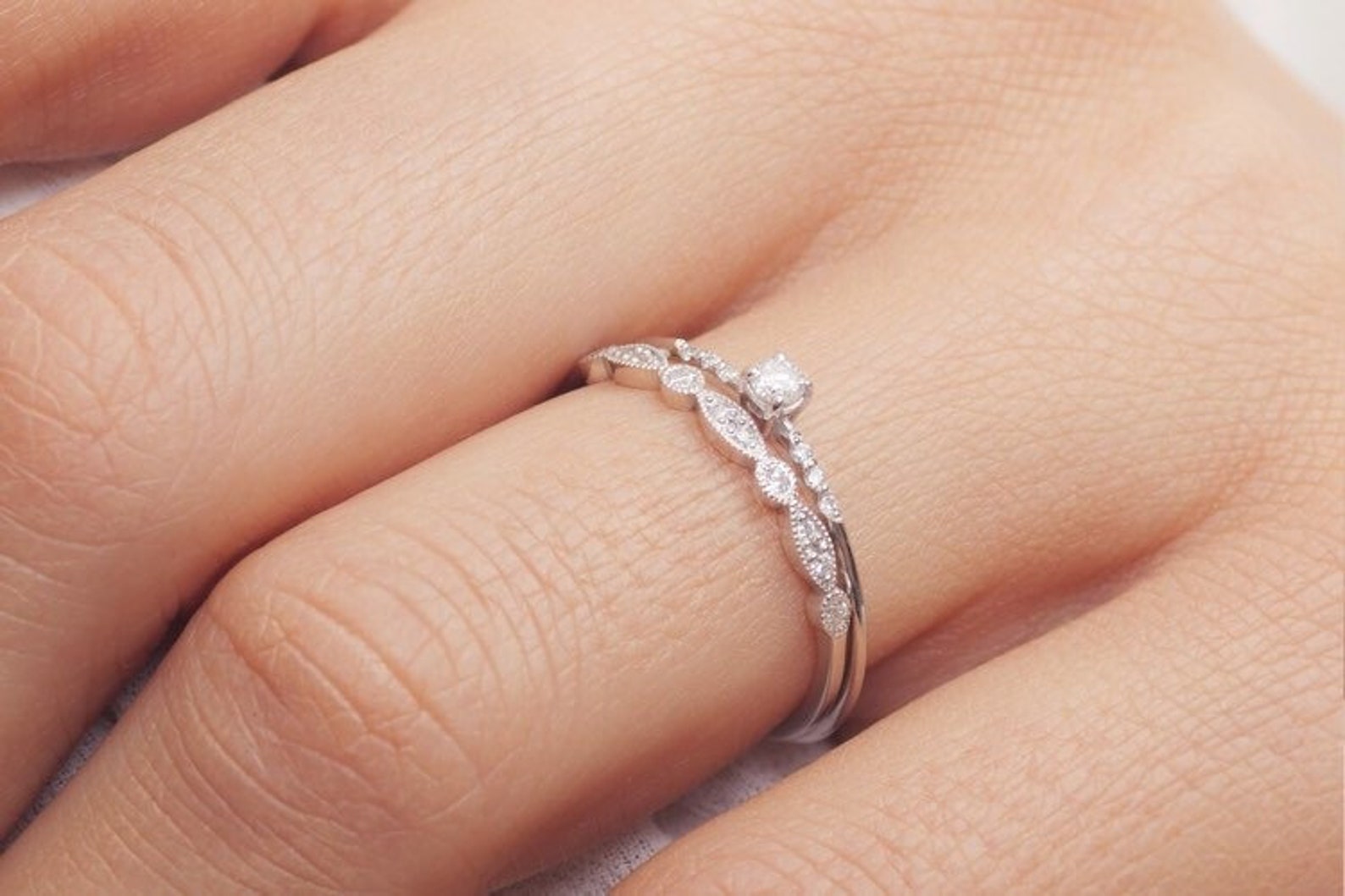 Classical Engagement Ring Simple Wedding Ring Dainty Ring - Etsy