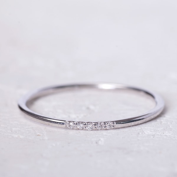 Thin Diamond Band - Etsy