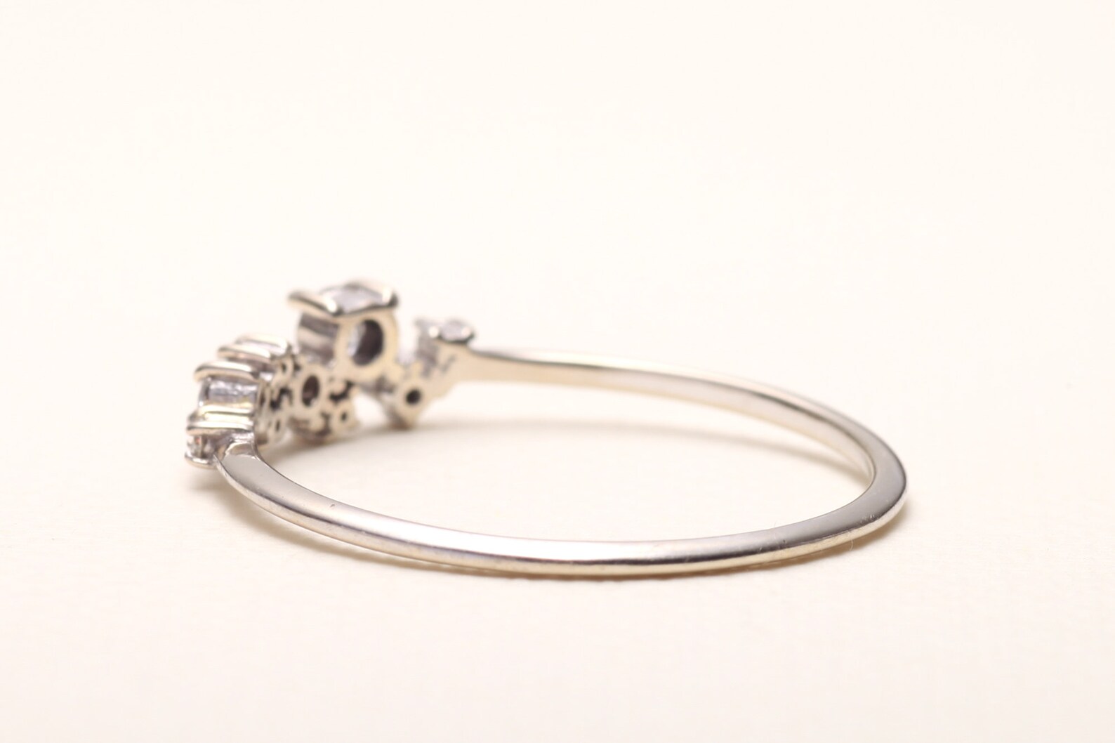 Cluster Ring Band Multistone Cluster Gold Ring Dainty | Etsy