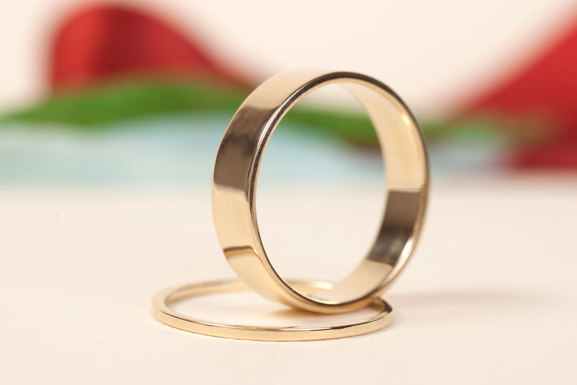 Solid Gold Wedding Band Gold Wedding Ring Simple Ring | Etsy