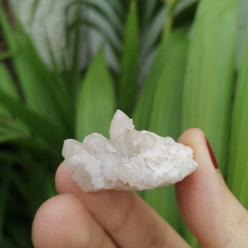 Small White Spirit Quartz Natural Sparkle Cluster Crystal From - Etsy UK