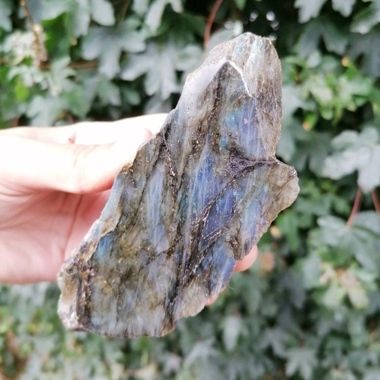 Home Décor Flashy Labradorite half polished half raw Rocks & Geodes ...