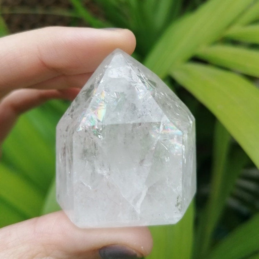 Fire Ice Quartz Crystal Point Crystal Healing Quartz Point Cleansing ...