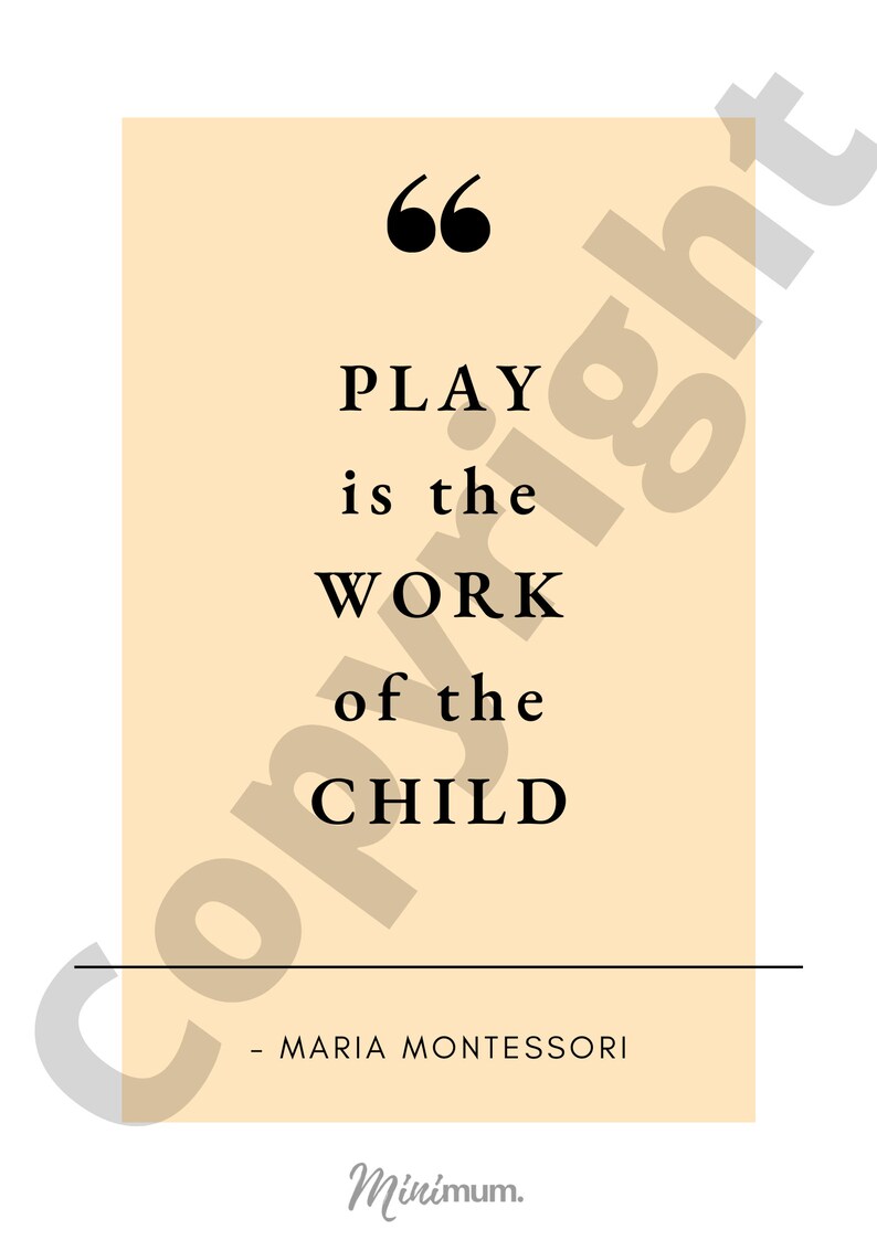 Maria Montessori Quote, Montessori Wall Art, Playroom Prints, Nursery ...