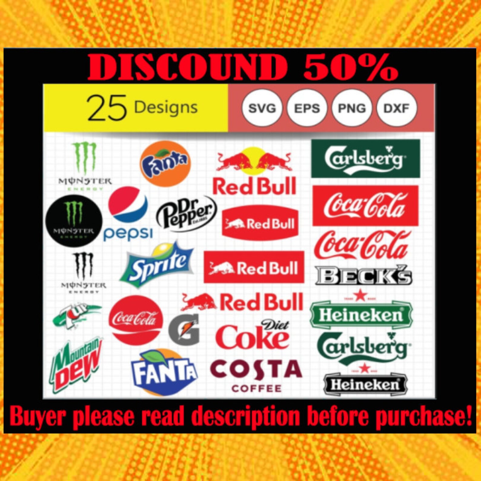 Logo de marque de soda SVG tendance svg marque de boisson - Etsy France