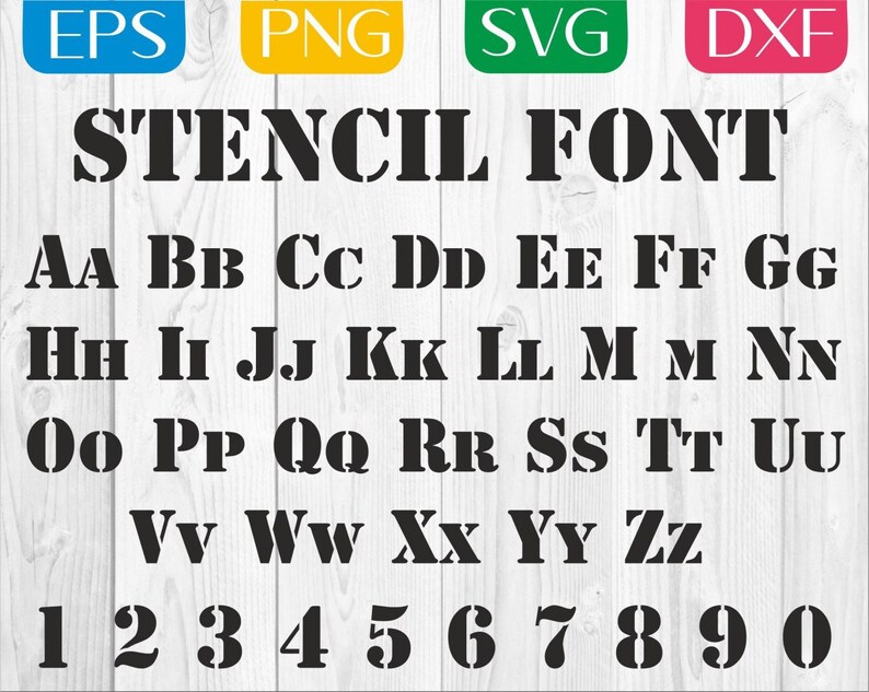 Stencil font svgStencil font for cricutStencil script | Etsy
