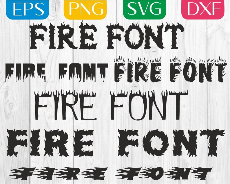 Fire Font Svg Flame Font Svg Bundle Fonts Cricut Font Svg Etsy