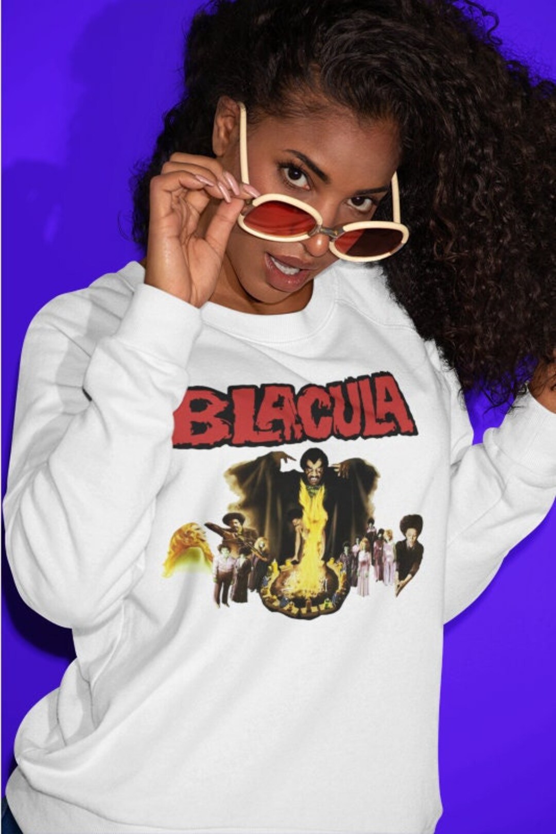 Blacula Vampire Dracula 1972 Blaxploitation Horror Movie Sweatshirt S676 - Etsy
