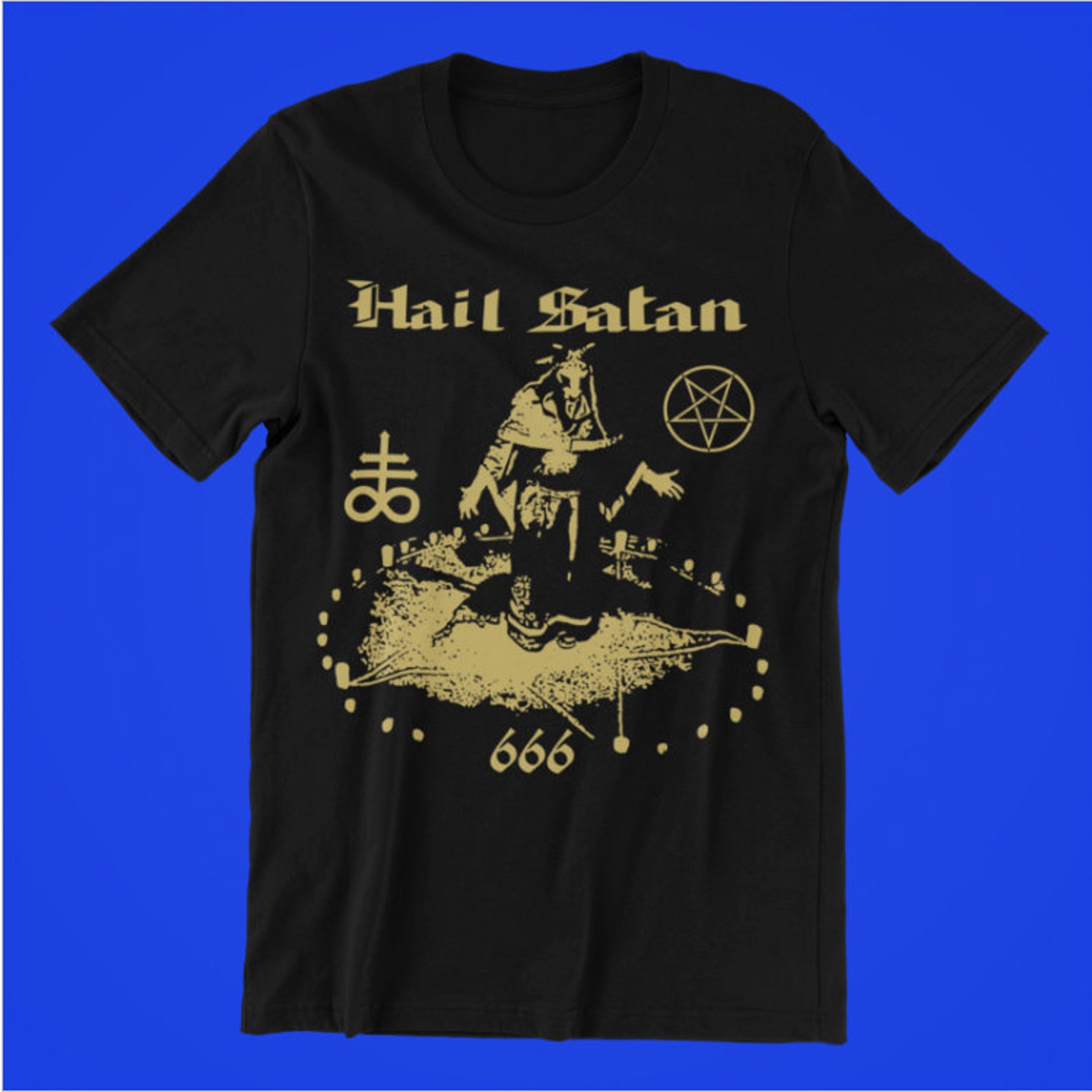 Baphomet Hail Satan Satanic Ritual T-shirt Tee Shirt 484 - Etsy
